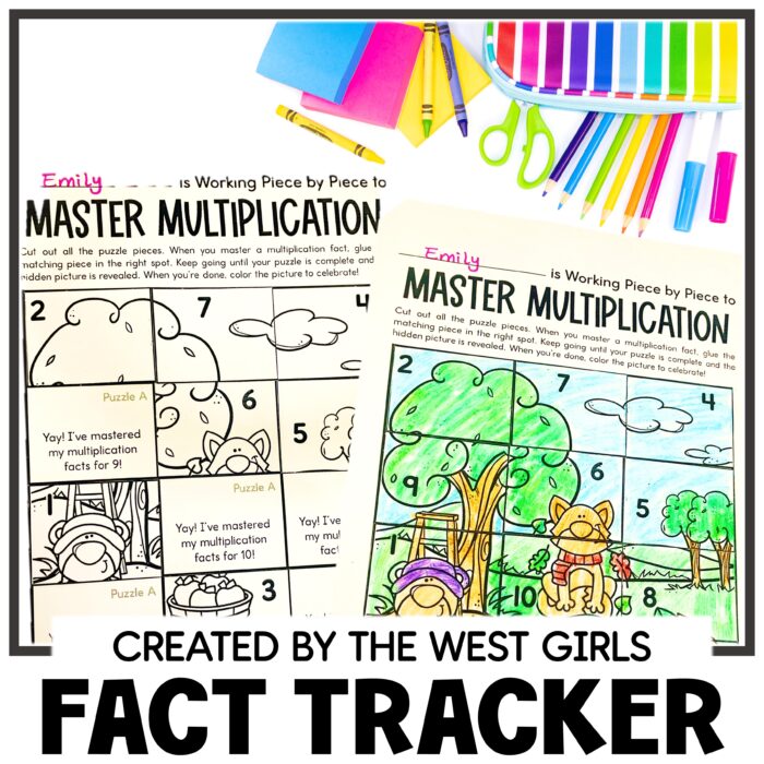 Multiplication Facts Fluency Practice Tracker Puzzle – thewestgirls.com